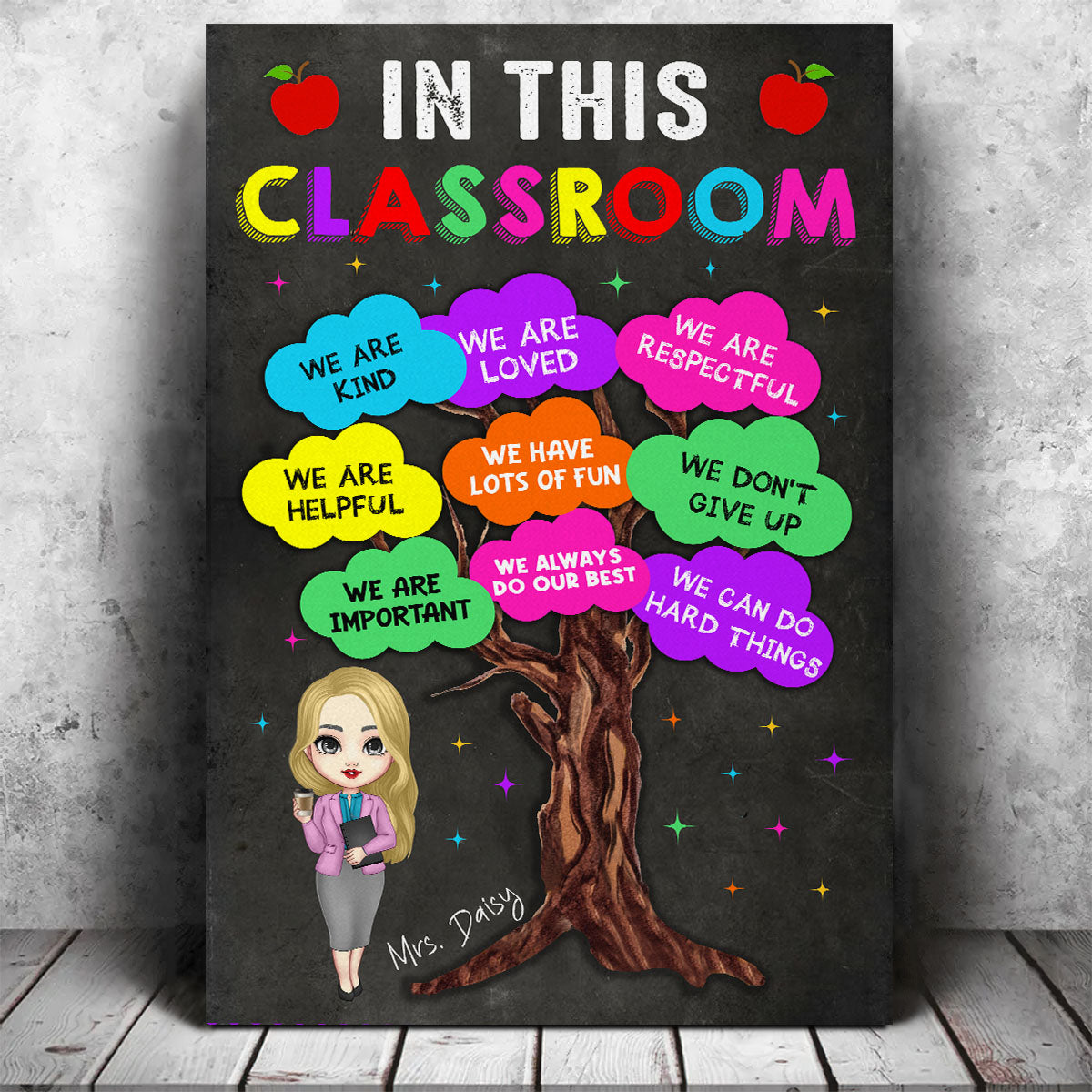 In This Classroom We Are Loved Poster/Canvas, DIY Class Decor – Extrabily
