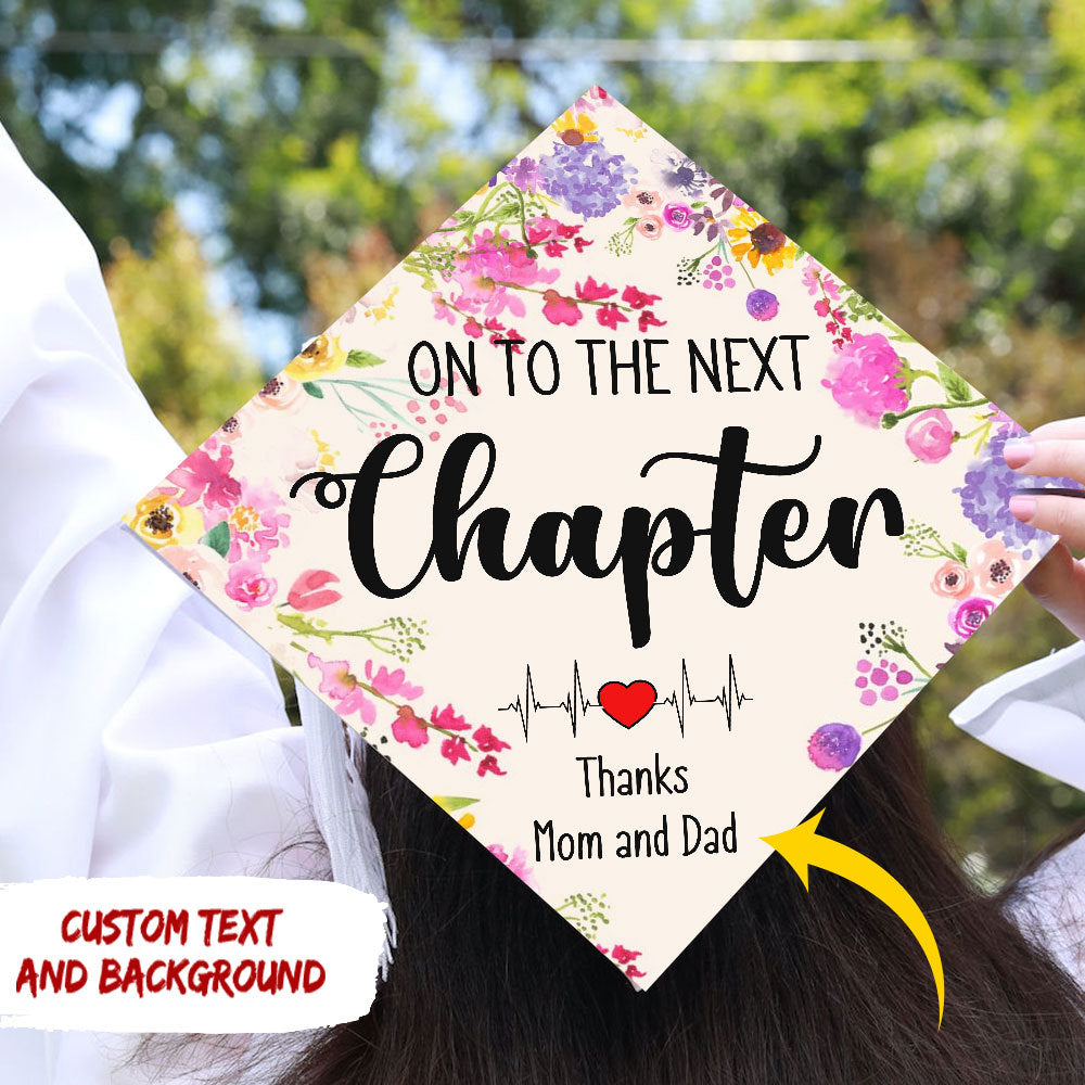 On To The Next Chapter Graduation Cap Topper – Extrabily